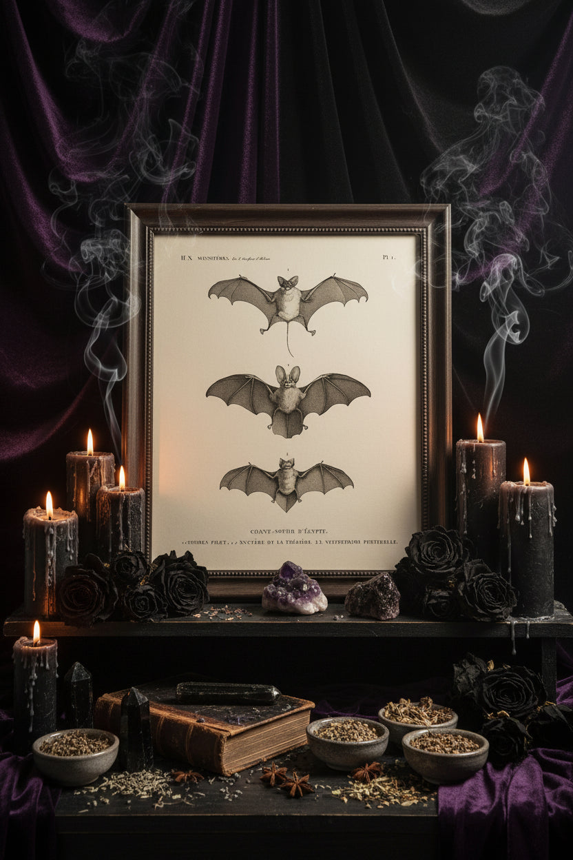 Vintage Bat Print